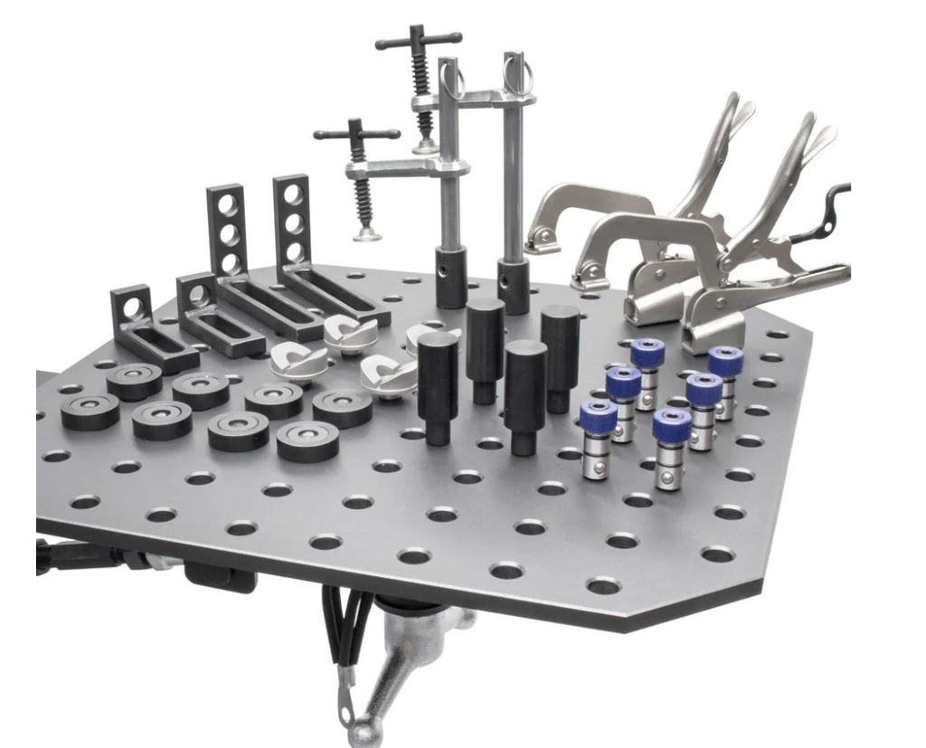 Stronghand BuildPro Manipulator Welding Table c/w 30 piece fixture kit ...