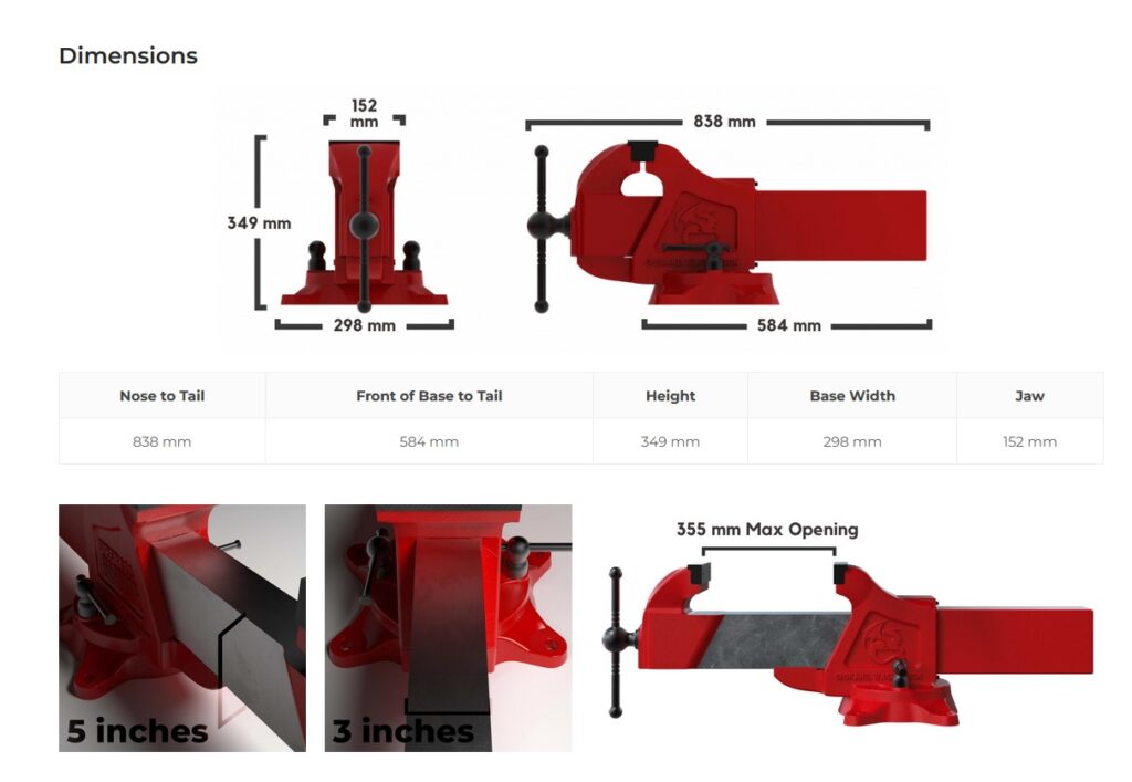 Fireball Tools Hardtail Heavy Duty Production Vise | Gasweld