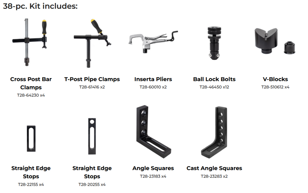 Buildpro T28-90101 38pc Alpha 28 Fixturing Kit | Gasweld